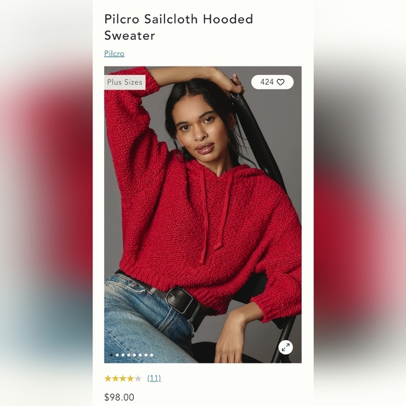 Anthropologie | Sweaters | New Pilcro Sailcloth Hooded Sweater | Poshmark